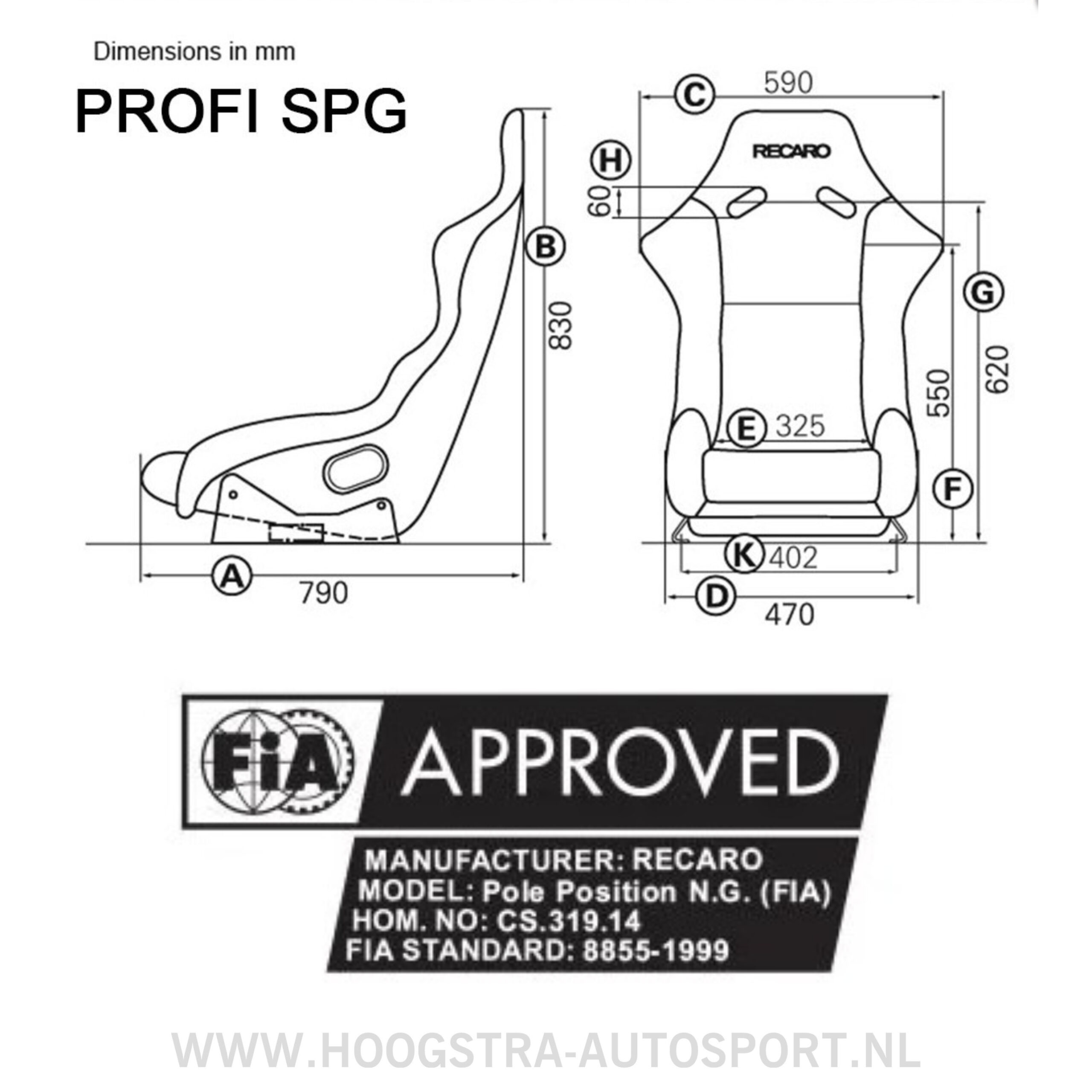 RECARO Profi SPG FIA - Hoogstra Autosport